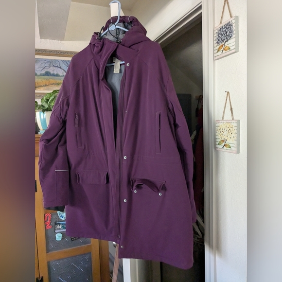 Duluth Trading Co | Jackets & Coats | Womens Plum Hooded Coatjacket ...